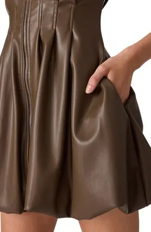 Steve Madden Dyanne Faux Leather Minidress