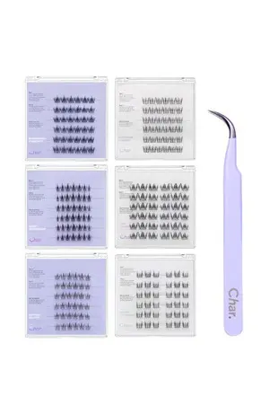 CHAR COSMETICS Dreaming Bunny Collection And Pixie Paw Collection Pre-glued Reusable Lashes With Curved Tweezer - Black
