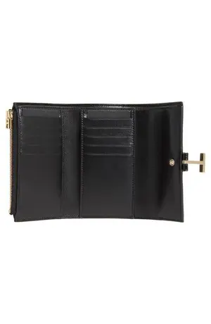 TOM FORD Kara Croc Embossed Leather Compact Wallet