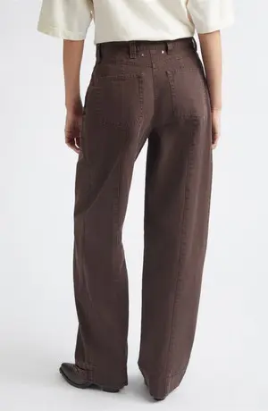 GOLDEN GOOSE Journey Wide Leg Workwear Pants - Mole