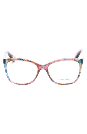 MARCIANO Floral Print Cat Eye Eyeglasses - Violet