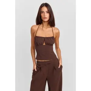 SASHA THERESE Clover Top - Brown