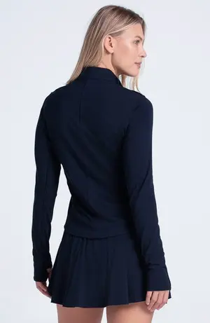 Lucky In Love Womens' Pima 1/4 Zip Top