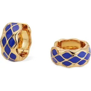 RETRO CHIC Nirah Hoop Earrings - Gold&blue