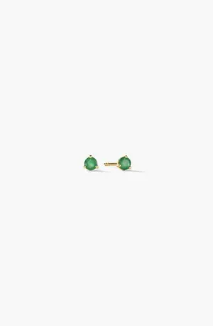 Mejuri Gemstone Studs Emerald