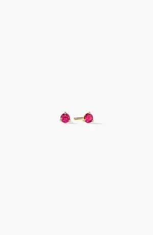 Mejuri Gemstone Studs - Ruby