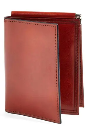 Bosca Old Leather Money Clip Wallet - Cognac