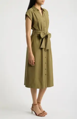 Julia Jordan Short Sleeve Midi Shirtdress