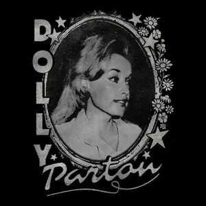 DOLLY PARTON Distressed Stars Portrait Short Sleeve T-shirt