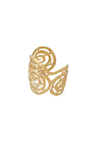 RETRO CHIC Mono Spiral Cuff - Gold