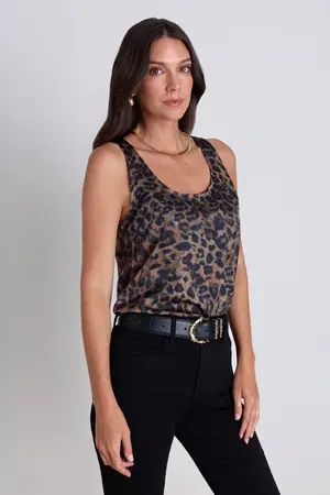 THE NOLI SHOP Kay Silk Top - Leopard