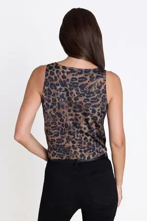 THE NOLI SHOP Kay Silk Top - Leopard