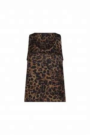 THE NOLI SHOP Kay Silk Top - Leopard