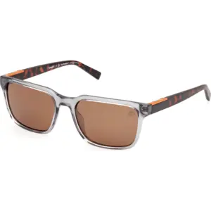 Timberland Classic Rectangular Polarized Sunglasses - Grey/brown