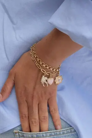 STORROW Alana Heart Charm With And Diamonds