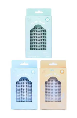 CHAR COSMETICS Volume Bundle Of Halo Feathered Collection Pre-glued 5 To 10 Days Wear Lashes - Black