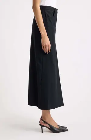 Theory Front Vent Wool Blend Maxi Skirt