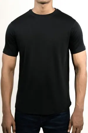 BRISK Pima Cotton Crew T-shirt - Black