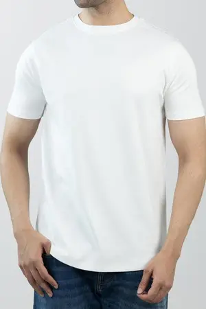 BRISK Pima Cotton Crew T-shirt White