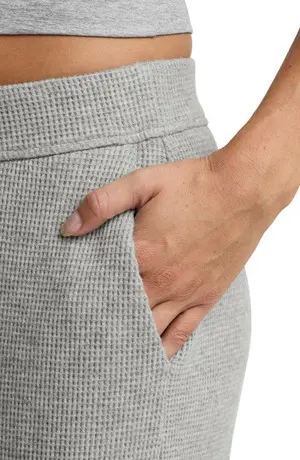 Beyond Yoga Rest Day Waffle Wide Leg Pants - Heather Gray