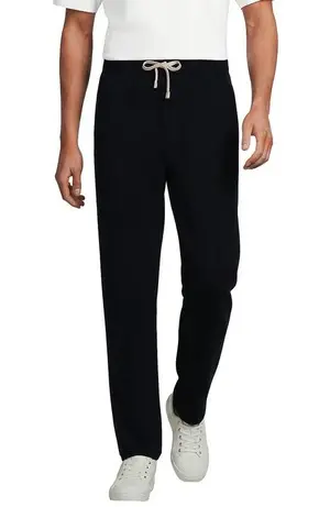 LANDS' END Serious Sweats Straight Leg Sweatpant - Black