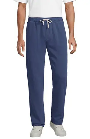 LANDS' END Serious Sweats Straight Leg Sweatpant - Nightfall Blue