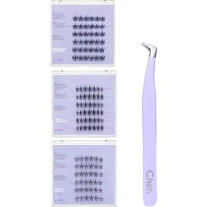 CHAR COSMETICS Dreaming Bunny Collection Pre-glued Reusable Lashes And 45 Degree Tweezer - Black