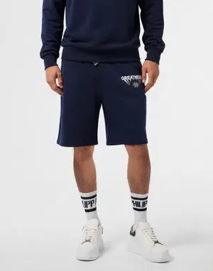 Philipp Plein Fleece Shorts Greatness - Navy