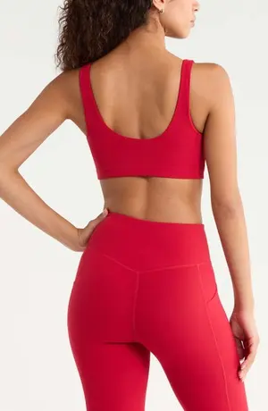 Zella Studio Luxe Square Neck Sports Bra