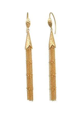 SATYA JEWELRY Paths In Motion Tassel Earrings - Gold