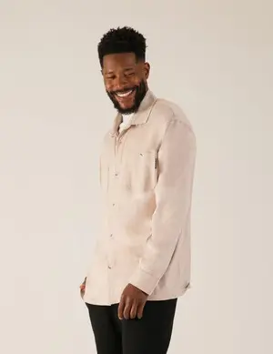 GLYDER Fairway Button Down - Oatmilk