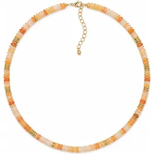 ERIN MCDERMOTT JEWELRY Coffee Date Yellow And Orange Beaded Necklace
