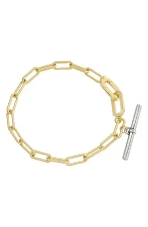 ALLSAINTS Mixed Metal Bar Link Bracelet