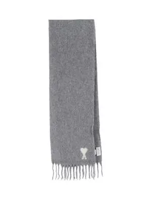 AMI Paris De Coeur Wool Scarf