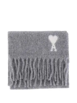 AMI Paris De Coeur Wool Scarf - Multicolor