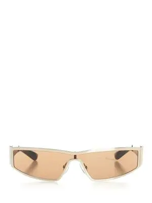 Alexander McQueen Metal Sunglasses In Light Gold - Multicolor