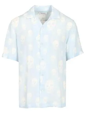 Alexander McQueen Printed Crepe De Chine Shirt