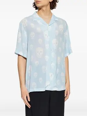 Alexander McQueen Printed Crepe De Chine Shirt