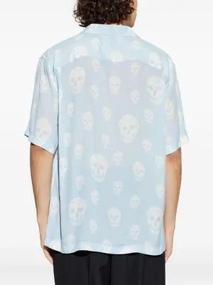 Alexander McQueen Printed Crepe De Chine Shirt