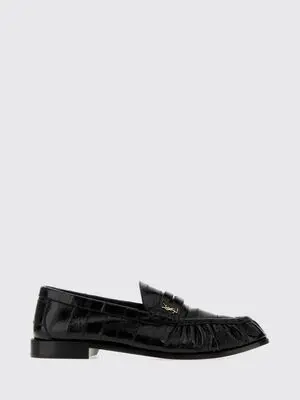 Saint Laurent Le Loafer Penny Loafers In Eel Leather With Monogram - Black