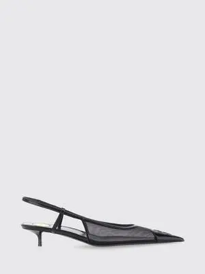 Saint Laurent Gaspar Mesh Slingback Pumps With Low Heel