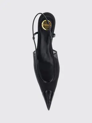 Saint Laurent Gaspar Mesh Slingback Pumps With Low Heel