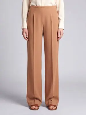 FORTE_FORTE High-waisted Palazzo Trousers In Viscose Blend With Pleats