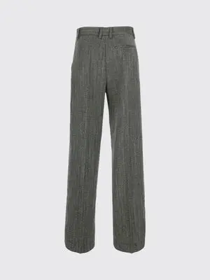 FORTE_FORTE Straight-leg Viscose-blend Trousers With Chevron Pattern And Pleats