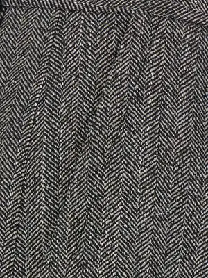 FORTE_FORTE Straight-leg Viscose-blend Trousers With Chevron Pattern And Pleats