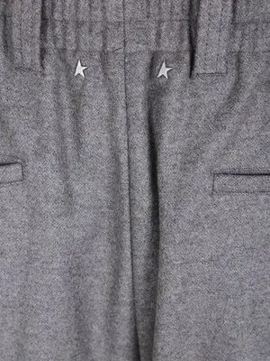 GOLDEN GOOSE Pleated Virgin Wool Tailored Trousers With A Mid-rise Waist