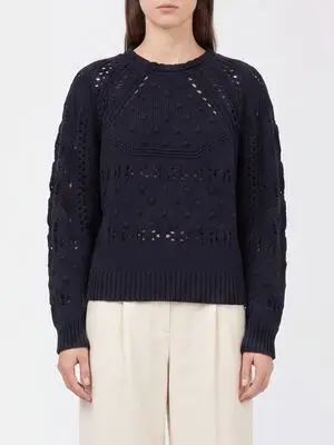 Isabel Marant Étoile Wool And Cotton Blend Crewneck Jumper With Ribbed Trims - Black
