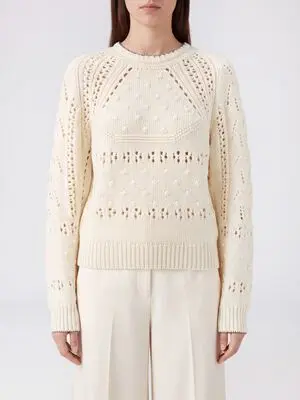 Isabel Marant Étoile Wool And Cotton Blend Crewneck Jumper With Ribbed Trims - Ecru