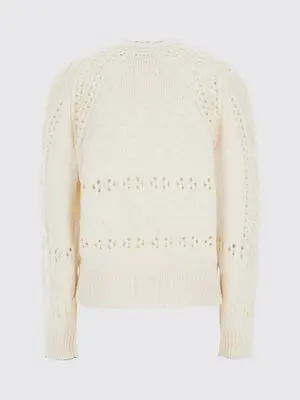 Isabel Marant Étoile Wool And Cotton Blend Crewneck Jumper With Ribbed Trims - Ecru