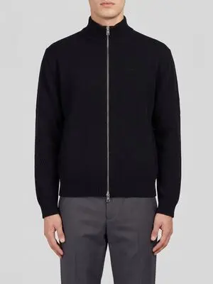 Givenchy Zip-up Turtleneck Cardigan In A Wool And Cashmere Blend